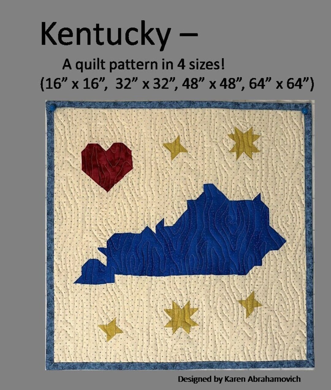 Kentucky Quilt Pattern - 4 Sizes! - Etsy