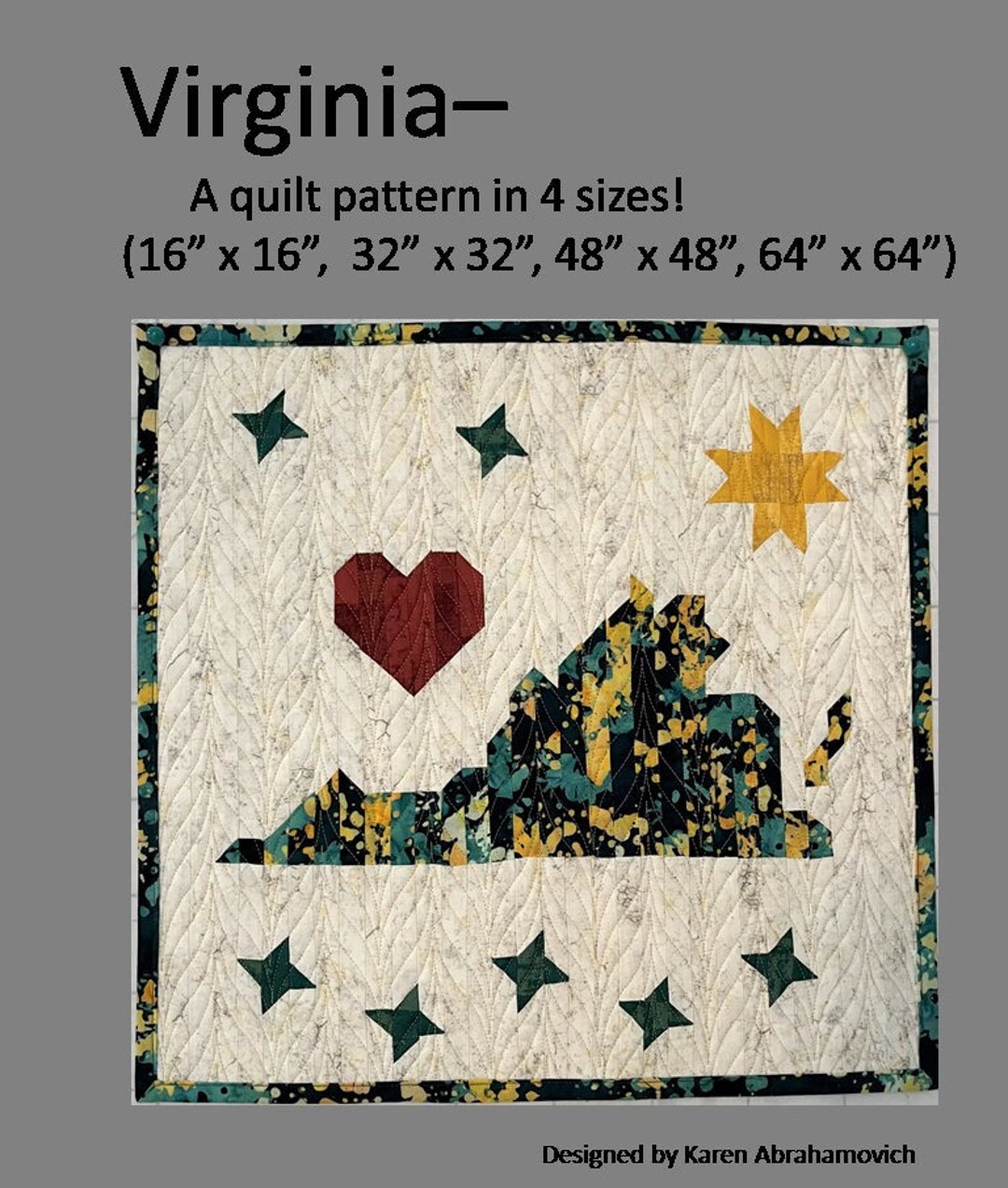Virginia Quilt Pattern - 4 Sizes! - Etsy