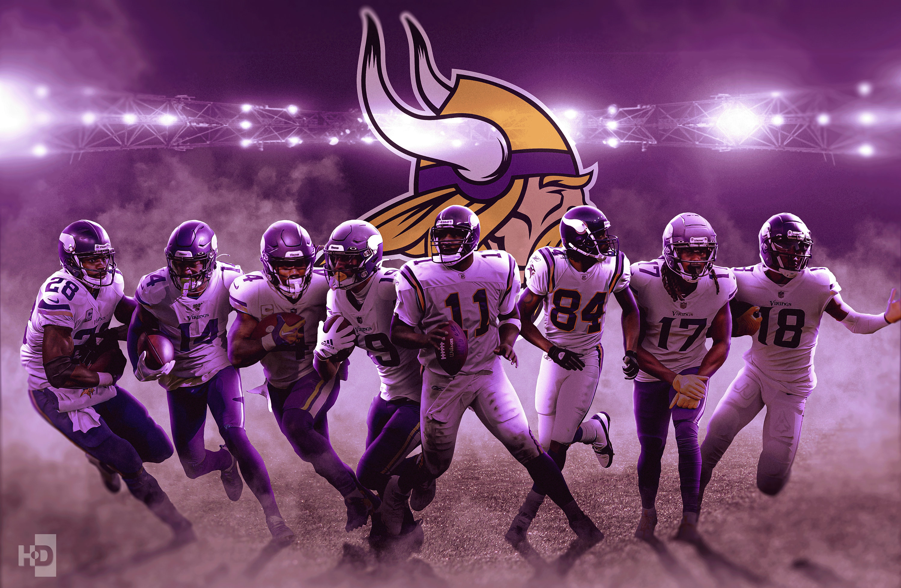 Minnesota Vikings, Legends Poster, Justin Jefferson, Randy Moss, KJ ...