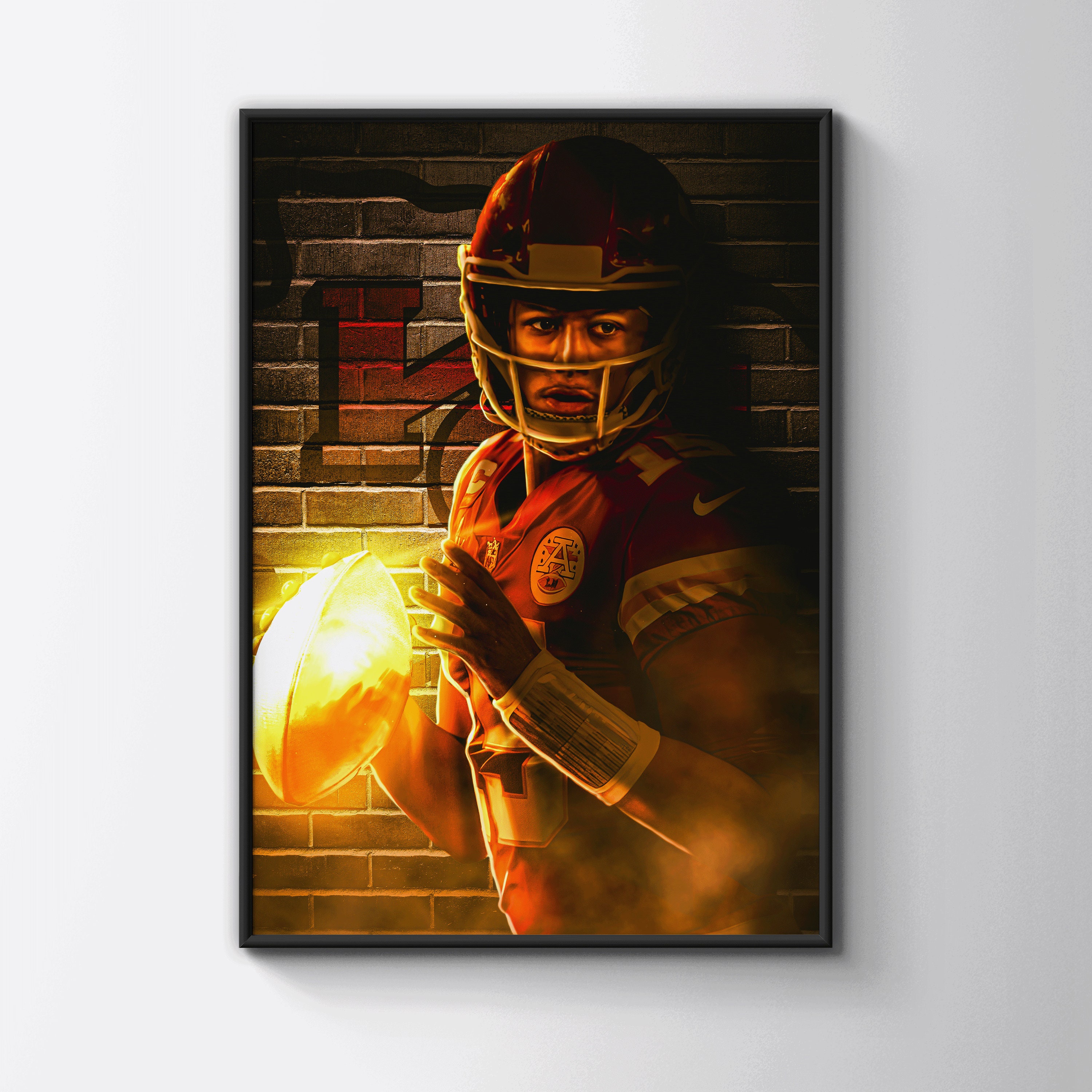 Patrick Mahomes Poster, Kansas City Chiefs Poster, Football Poster ...