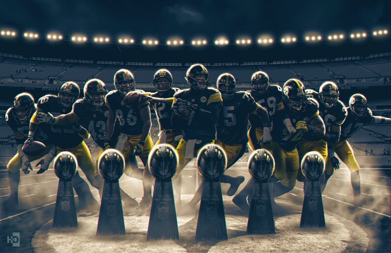 Pittsburgh Steelers Greats, Poster, Digital Print, Digital Poster, Joe ...