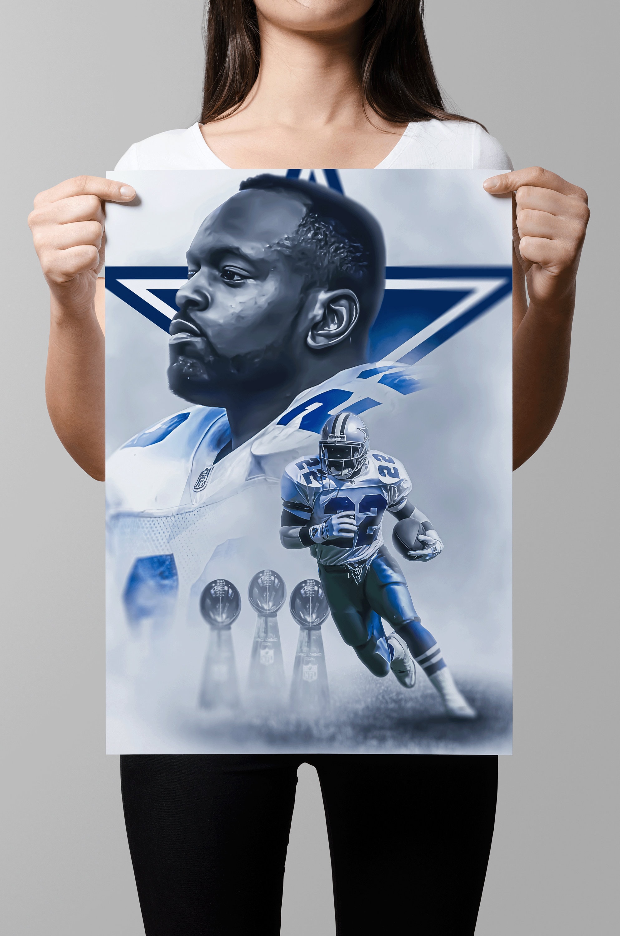 Emmitt Smith Legend Poser, NFL Poster, NFL Art, NFL, Hall of Fame ...