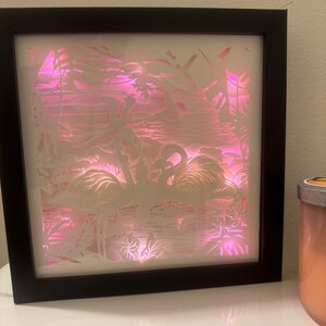 Flamingo, Flamingo Light Box, Aquatic Bird Gift, Zookeeper Gift, Zoo ...