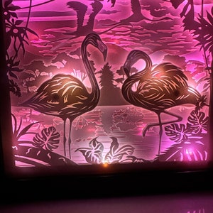 Flamingo, Flamingo Light Box, Aquatic Bird Gift, Zookeeper Gift, Zoo ...