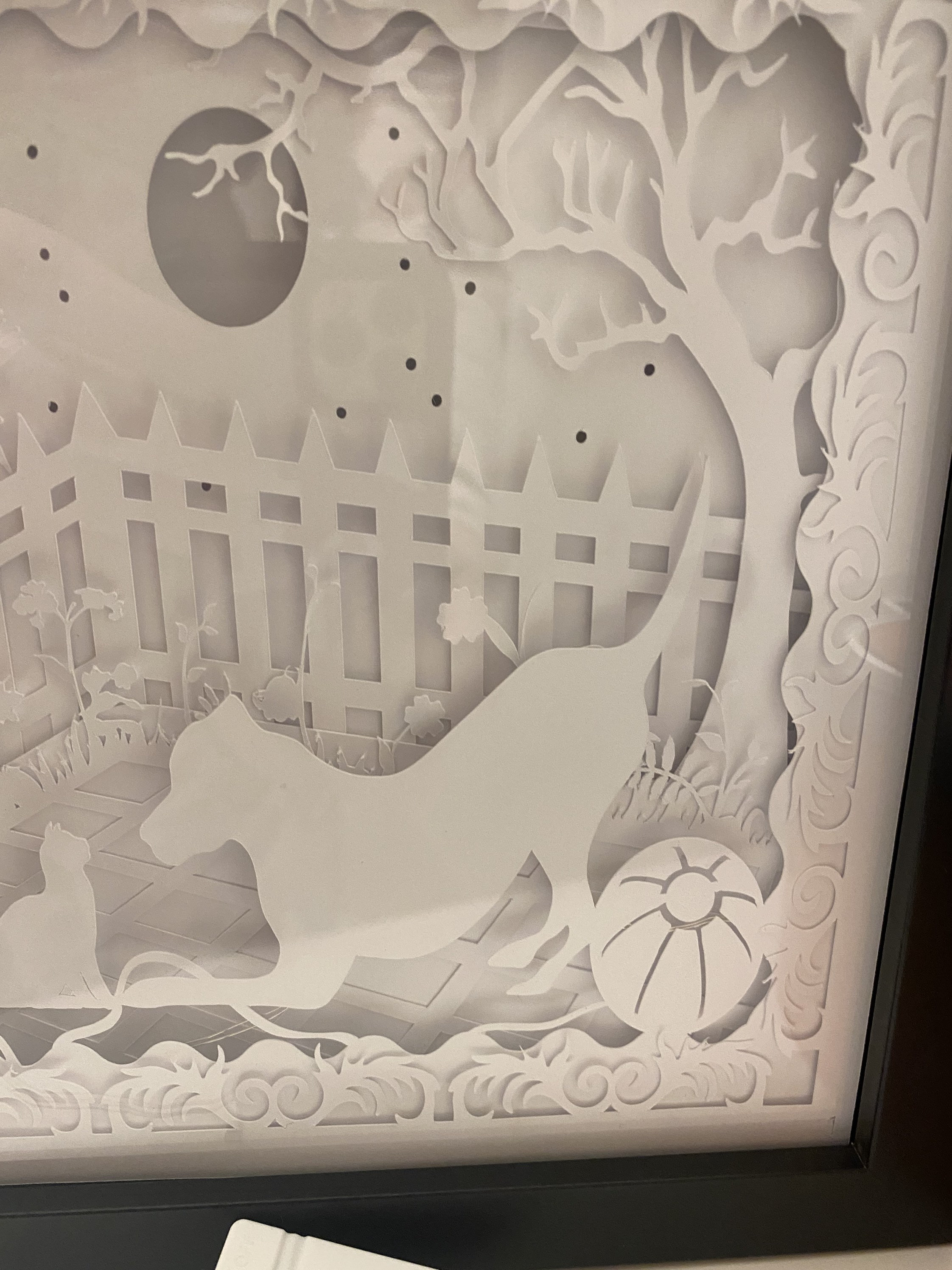 Cat and Dog Shadow Box Kitten and Puppy Playing Unique Pet - Etsy