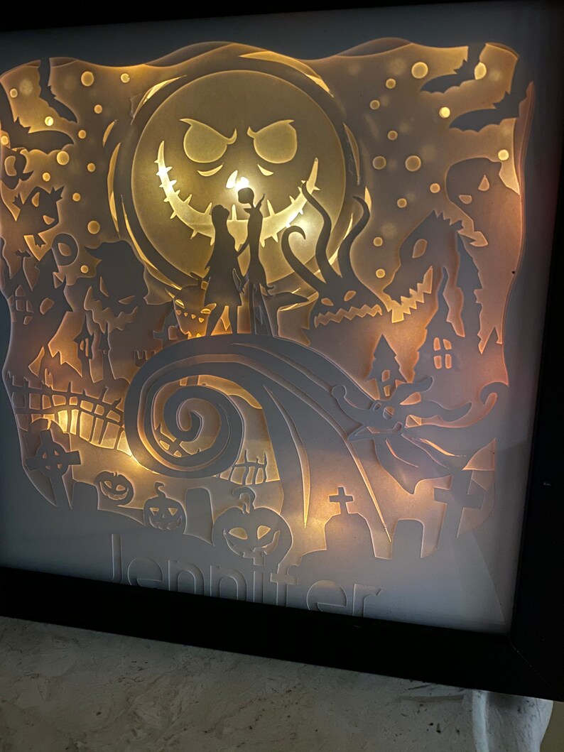 NBC Nightmare Before Christmas Shadow Box Etsy NBC Nightmare Before Christmas Shadow Box Etsy