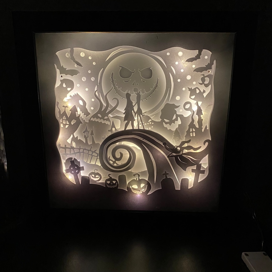 Nightmare Before Christmas Inspired, NBC, Spooky Shadow Box, Jack ...