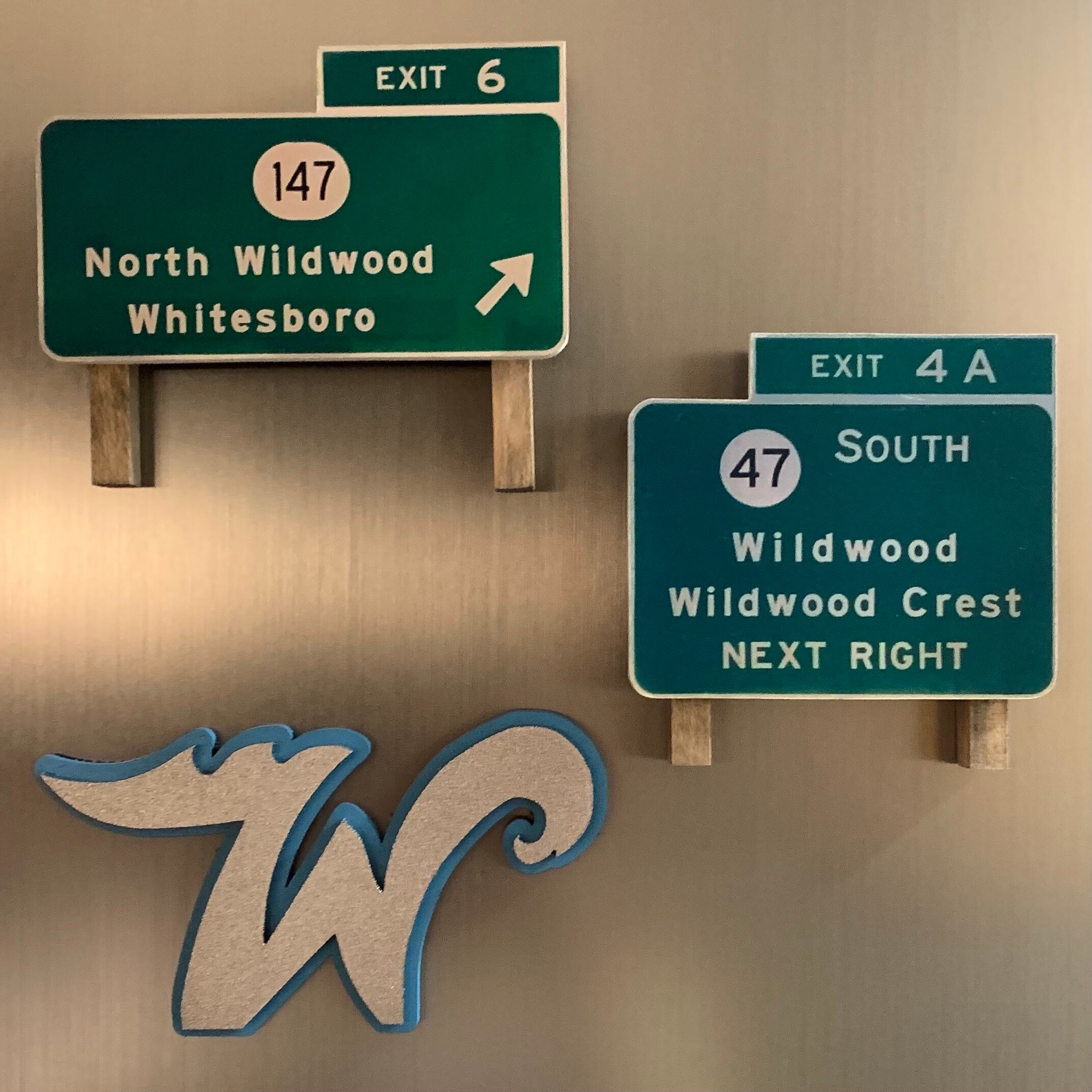 Wildwood Crest Seaside Heights Refrigerator Exit Sign Wooden - Etsy