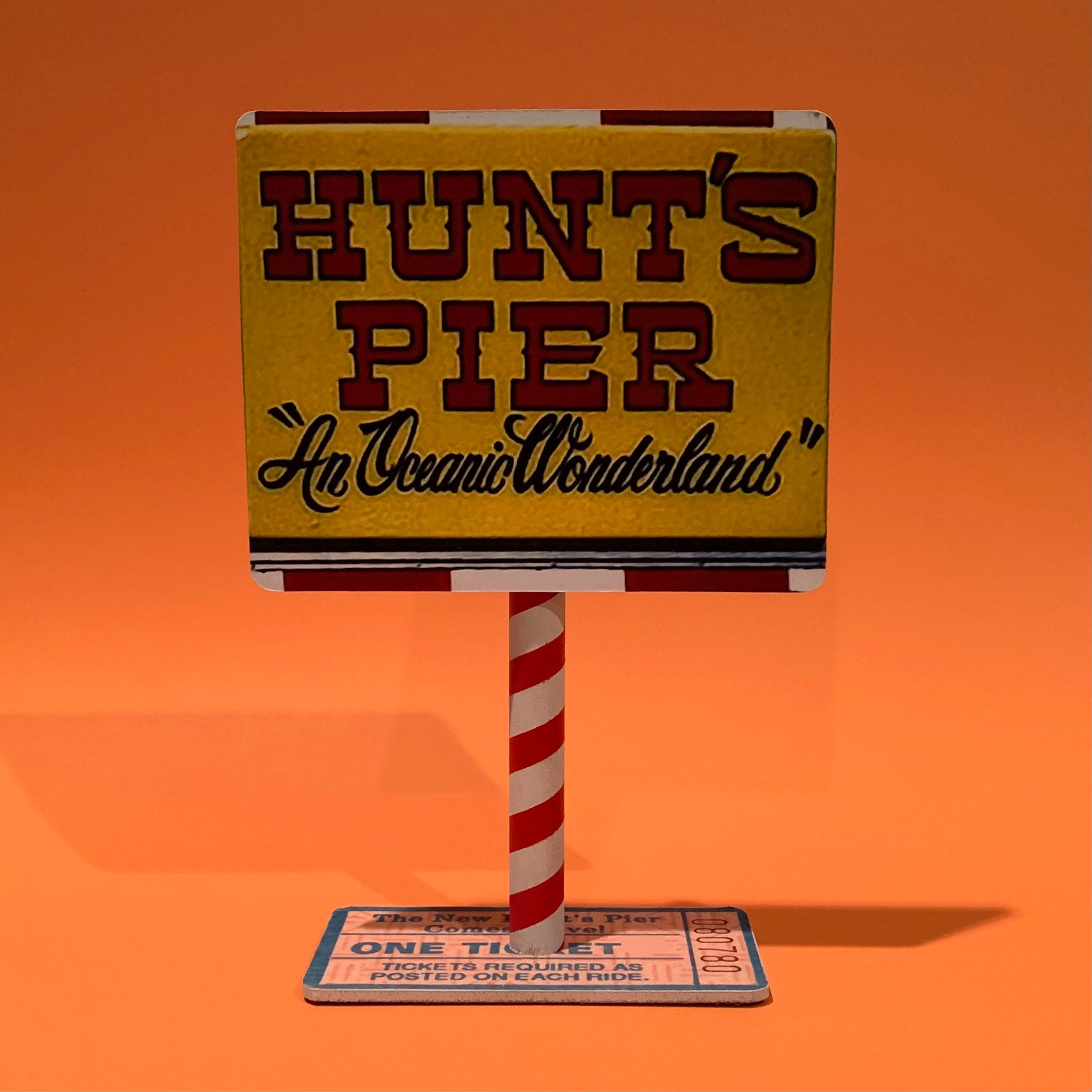 Hunts pier Wildwood Crest Desktop Wood Miniature Exit Road signs sold ...
