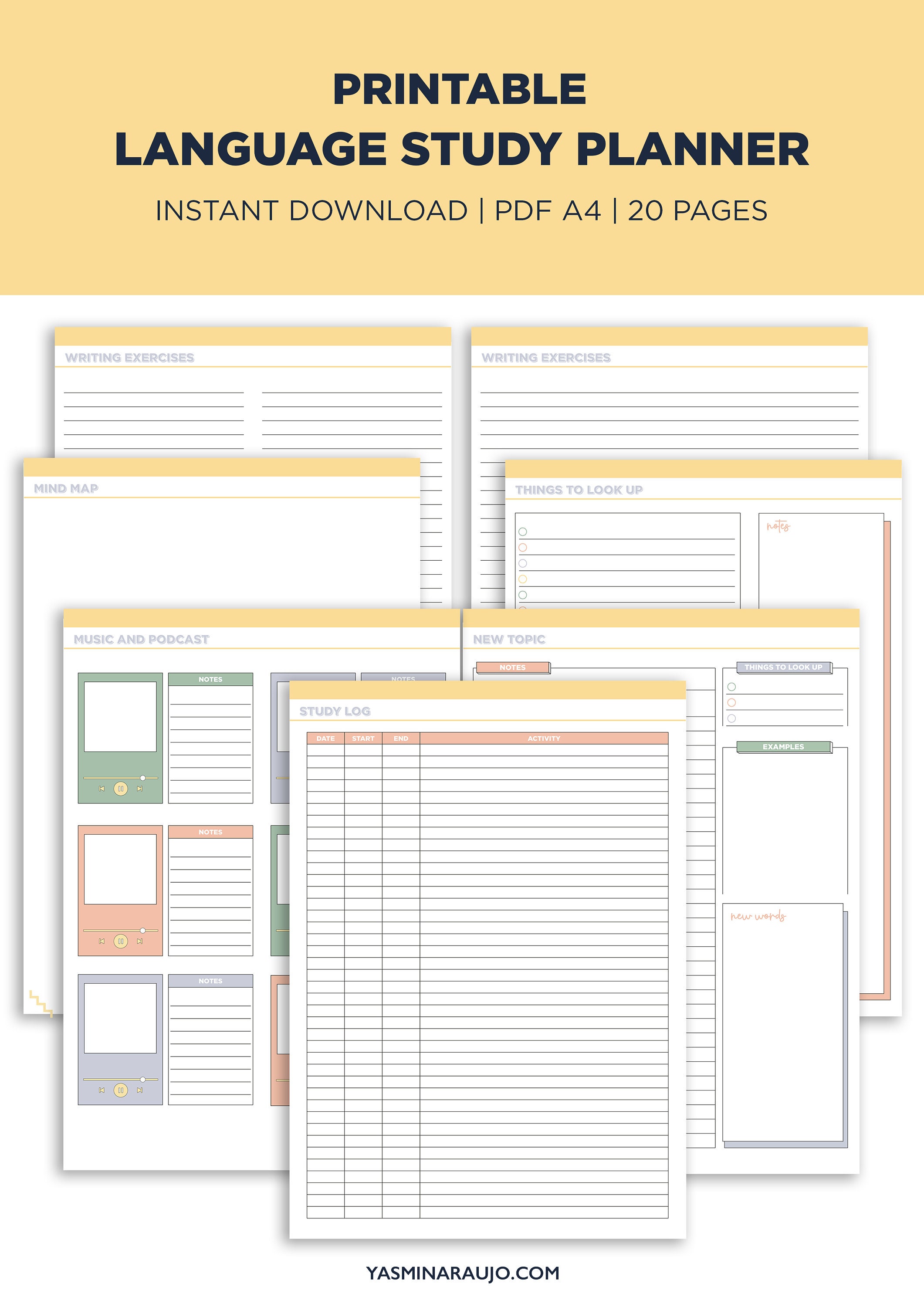 Language Study Planner Language Learning Planner Learn Etsy Language Study Planner Language Learning Planner Learn Etsy