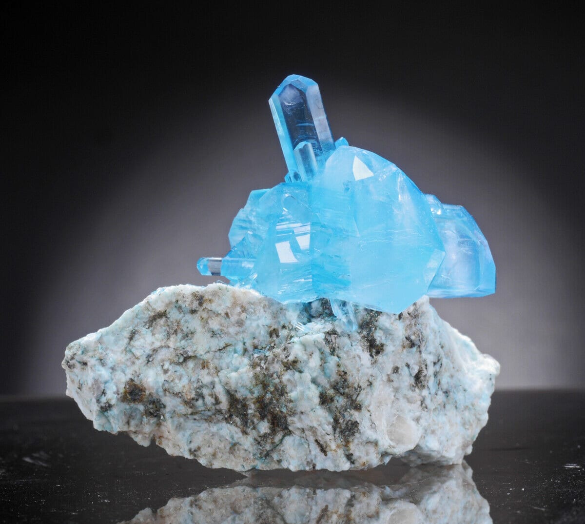 Arcanite crystals on matrix from Poland blue like beryl | Etsy