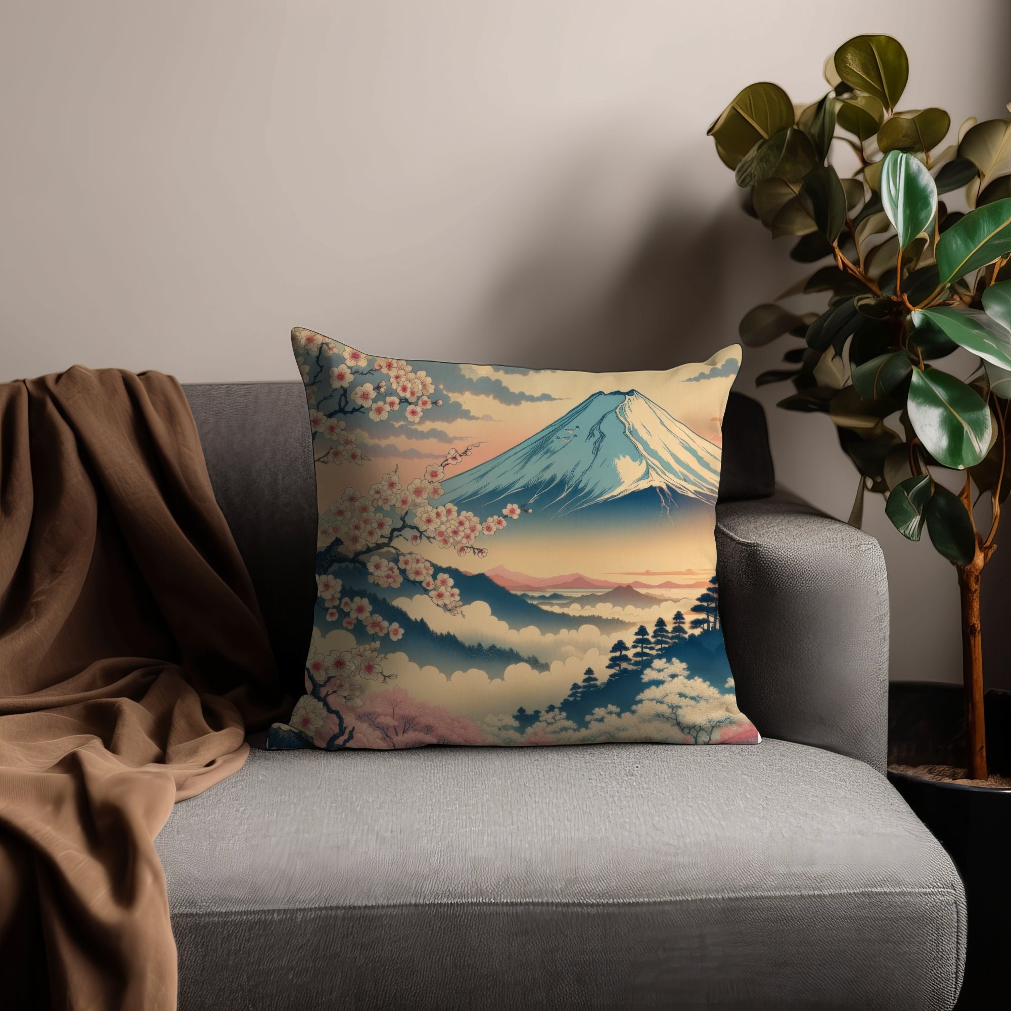 Japanese Ukiyo-e Pillow, Vintage Art Throw Pillow, Asian Decorative ...