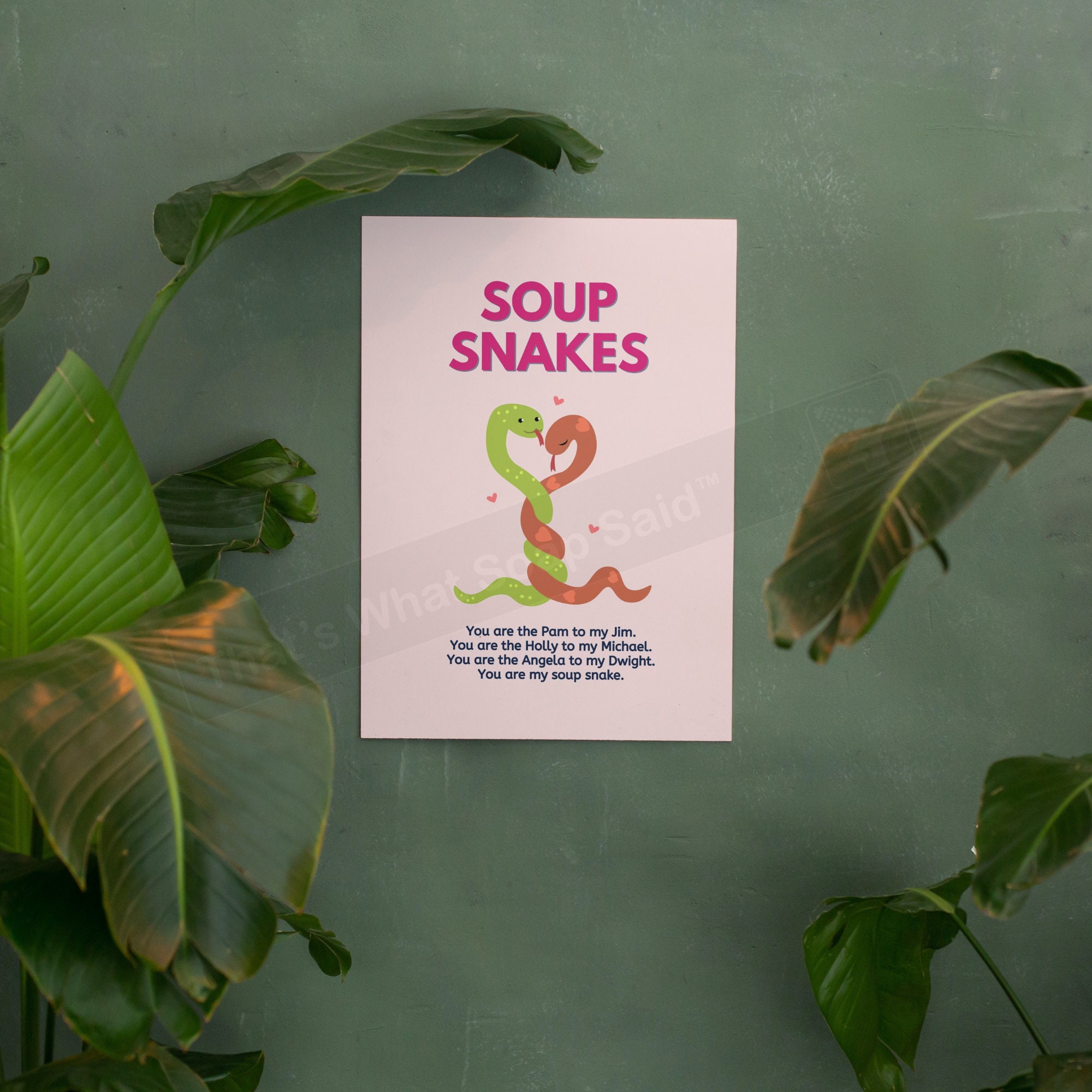 Soup Snake Poster FOR WOMEN, The Office, Michael Scott, Valentine's Day ...