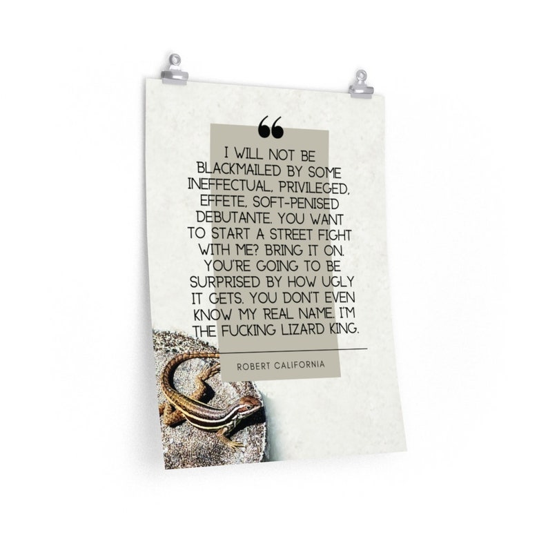 The Office Lizard King Poster Featuring Robert California - Etsy