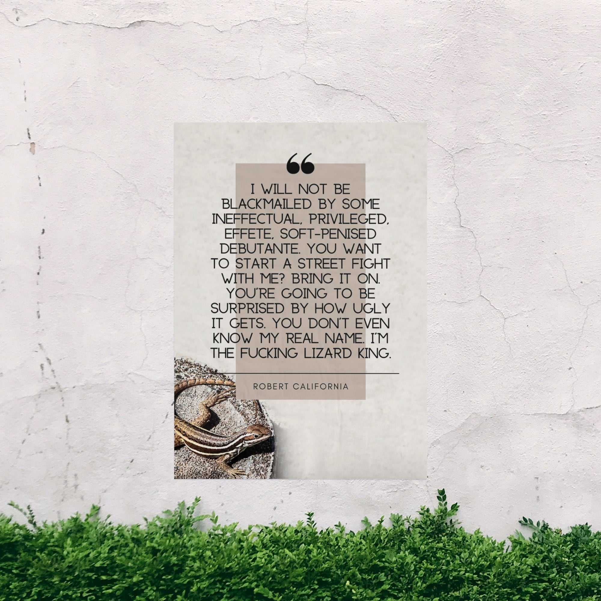 The Office Lizard King Poster Featuring Robert California - Etsy