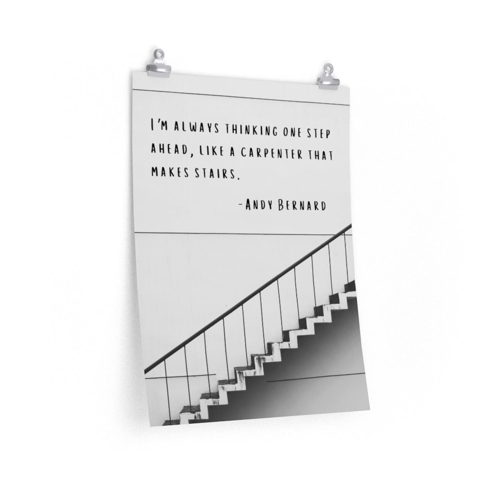 The Office Poster - Andy Bernard Stairs Quote - Etsy