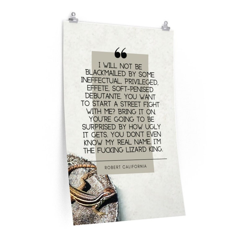 The Office Lizard King Poster Featuring Robert California - Etsy