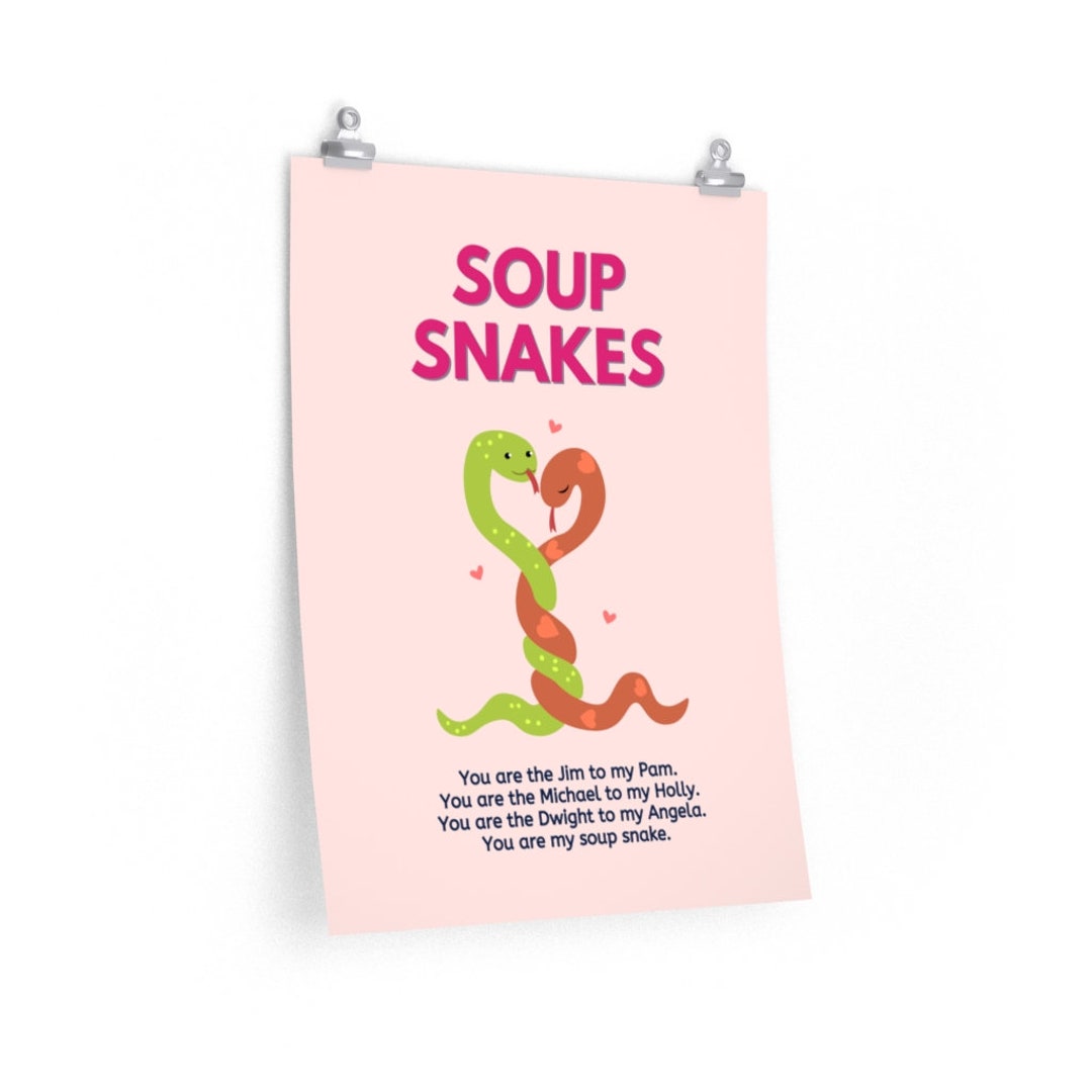 Soup Snake Poster FOR MEN, the Office, Michael Scott, Valentine's Day ...