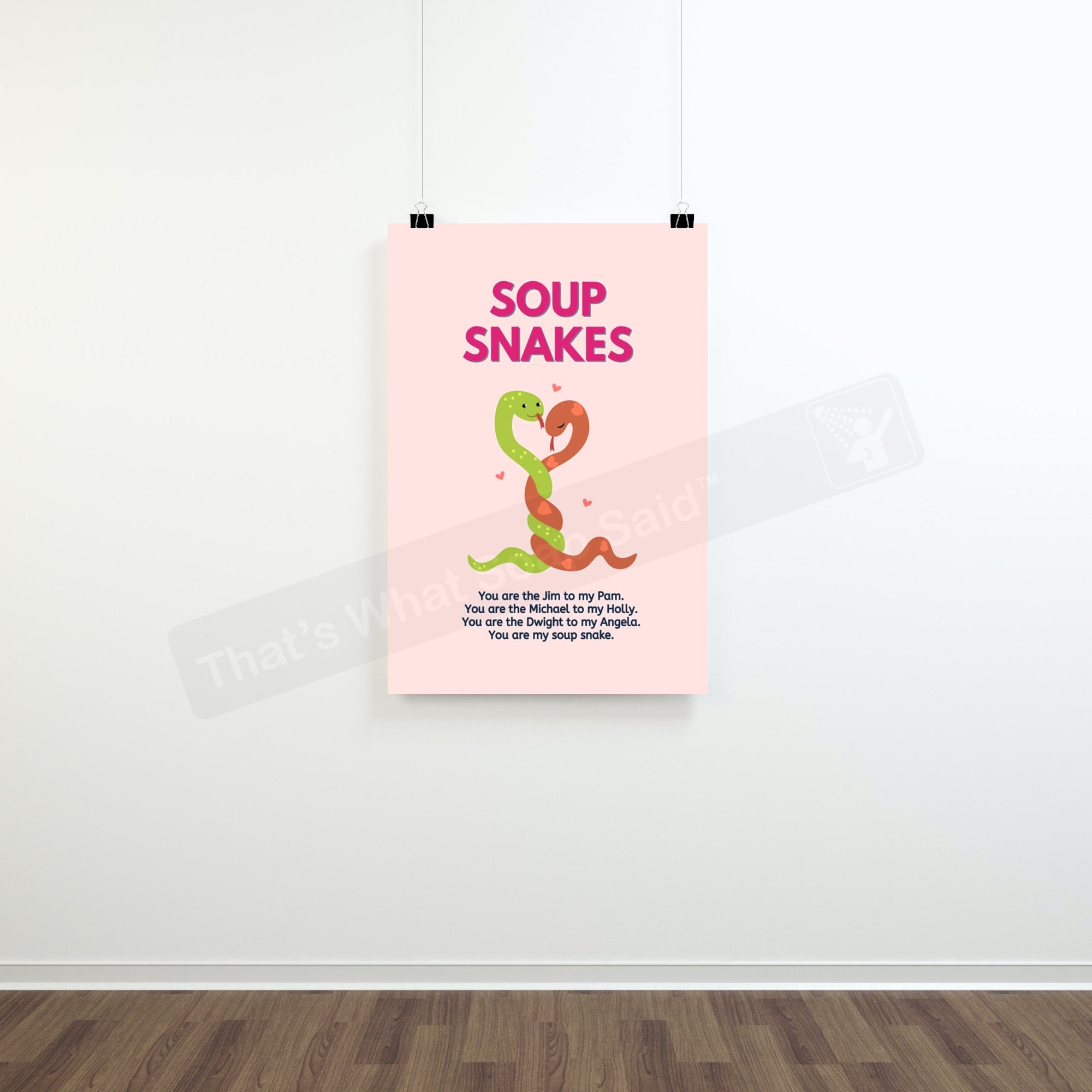 Soup Snake Poster FOR MEN, the Office, Michael Scott, Valentine's Day ...