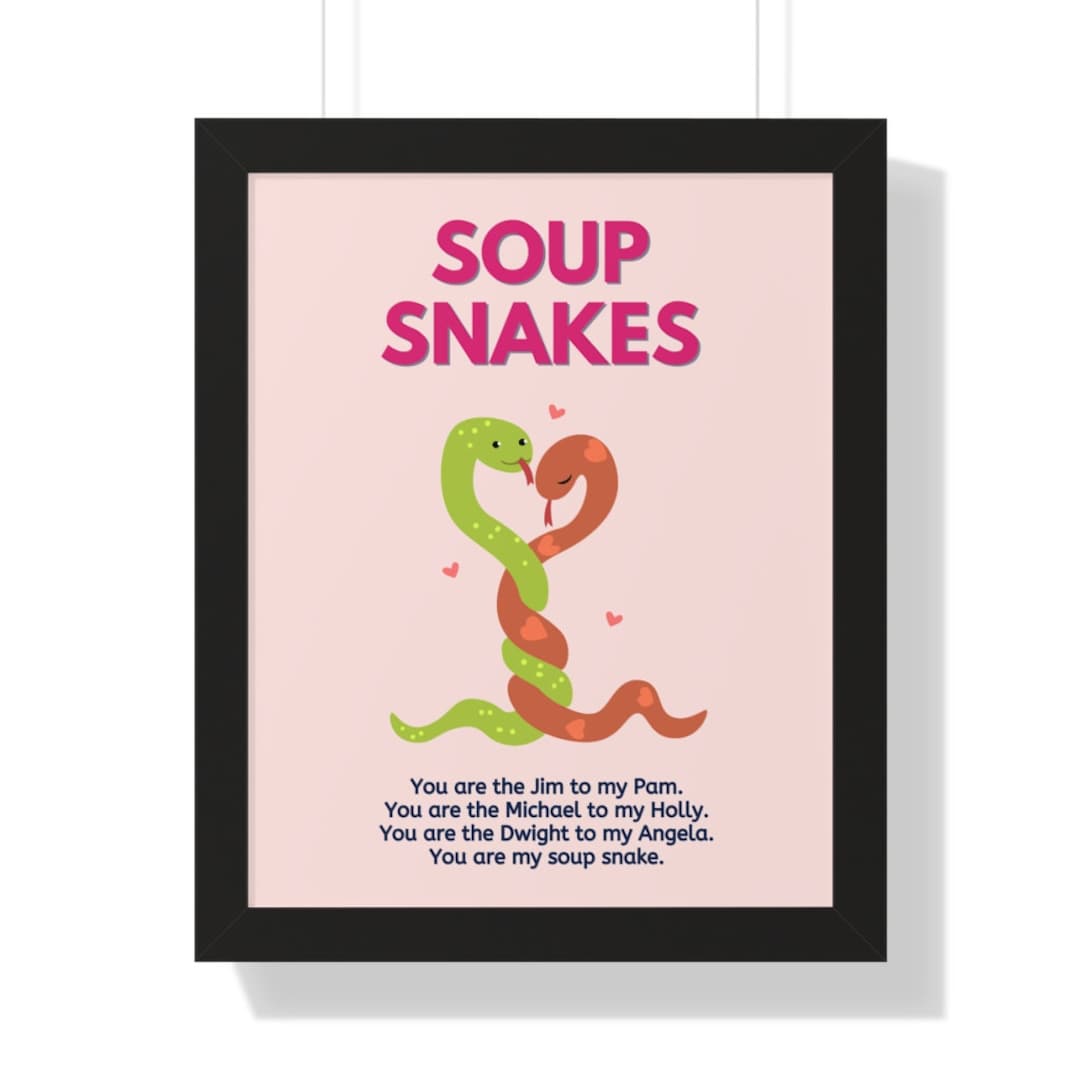 Soup Snake Framed Poster FOR MEN, the Office, Michael Scott, Valentine ...