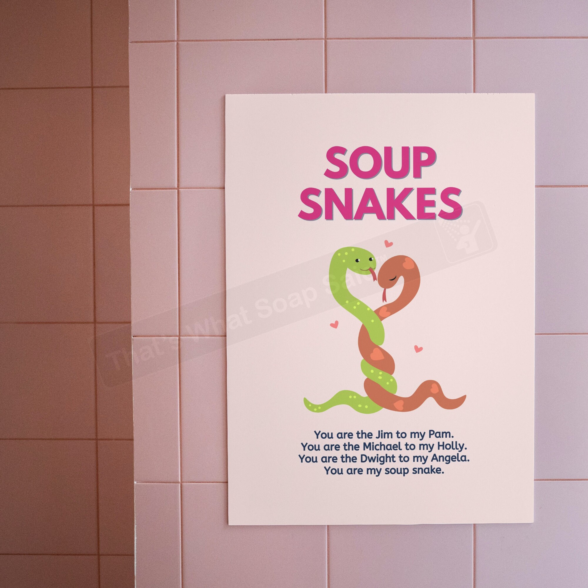 Soup Snake Poster FOR MEN, the Office, Michael Scott, Valentine's Day, Gift for Husband, Gift ...