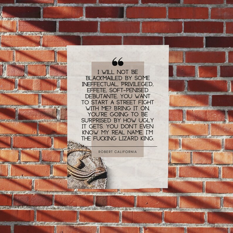 The Office Lizard King Poster Featuring Robert California - Etsy