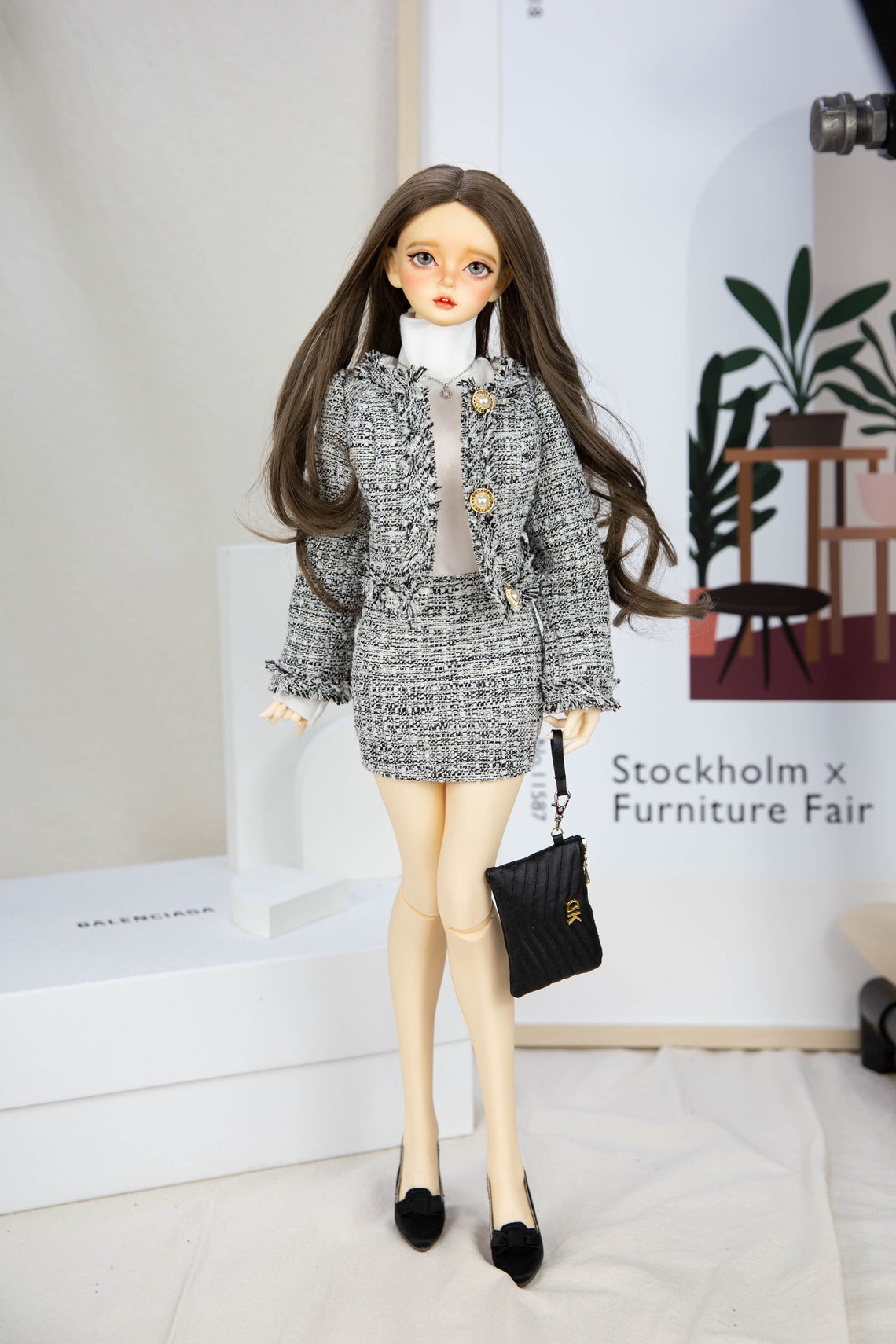 BJD Clothes SD Doll Cloth for 1/3 1/4 Doll Tweed Two Piece SET - Etsy