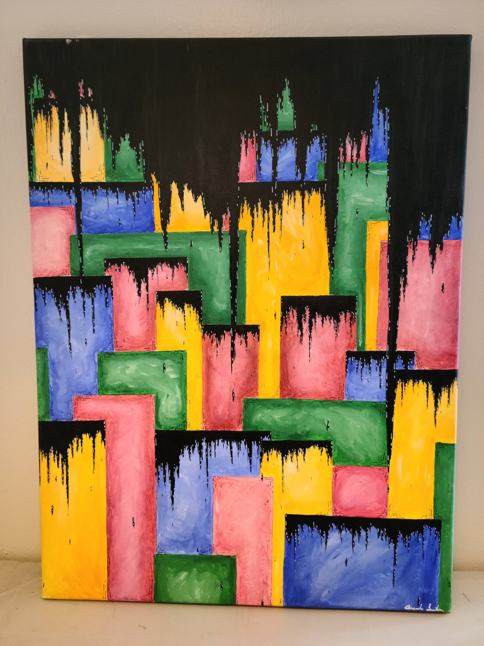 Abstract Wall Art, Colorful Abstract Painting, Color Block Paint ...