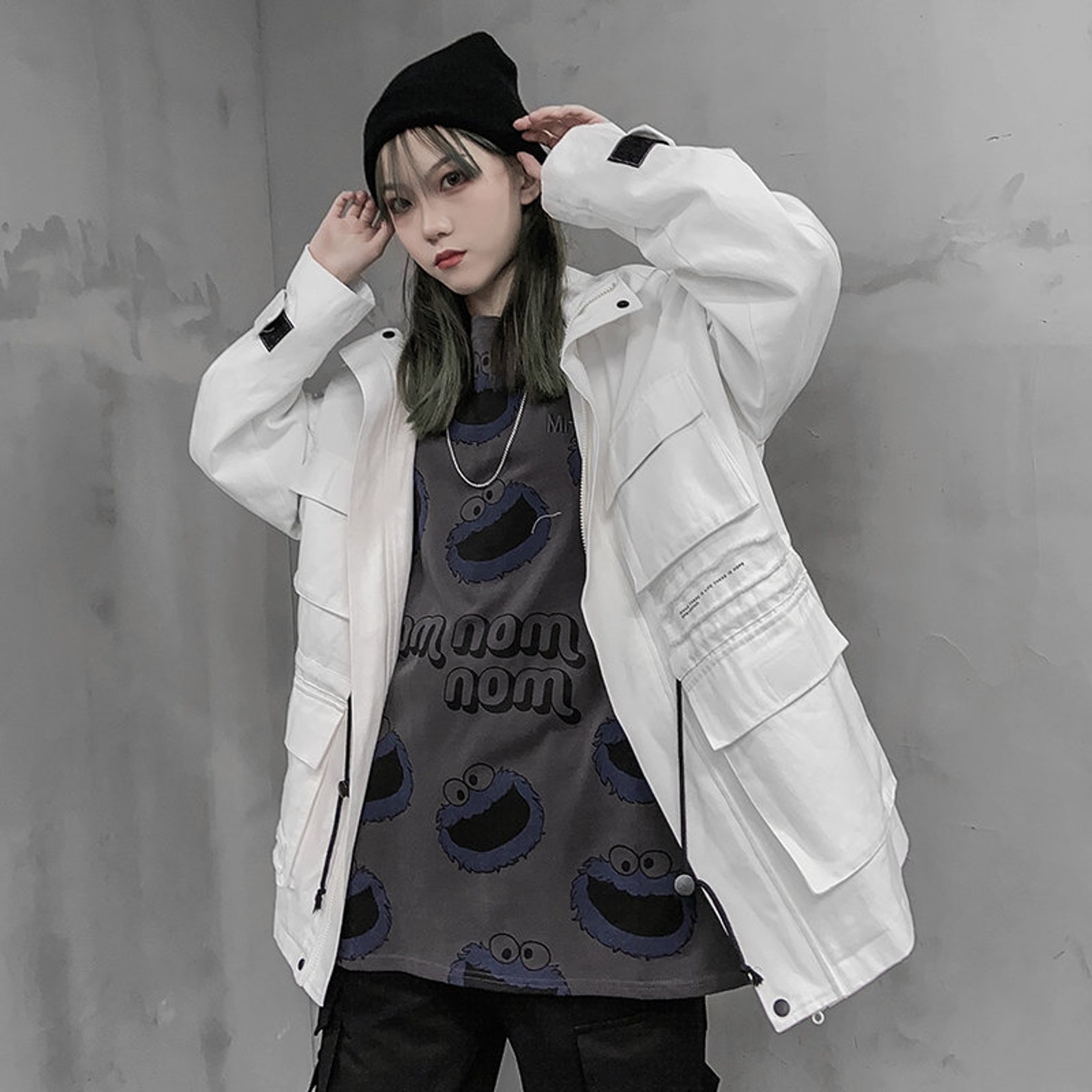 Woman Techwear Jacket Cool Cyberpunk Futuristic Deconstructed | Etsy