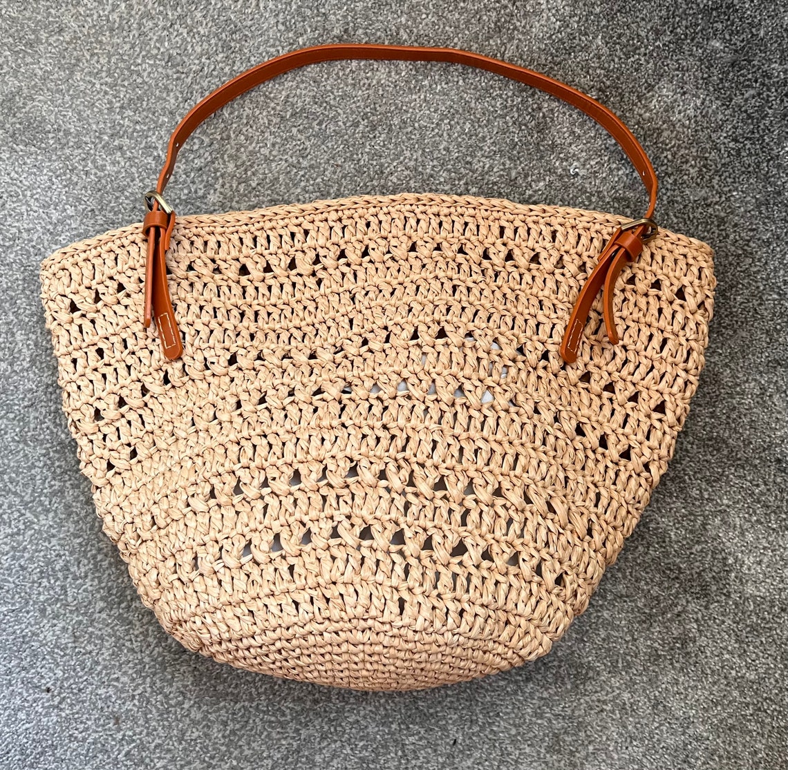 Crochet Raffia Bag Pattern PDF Shopping Bag Market Bag - Etsy