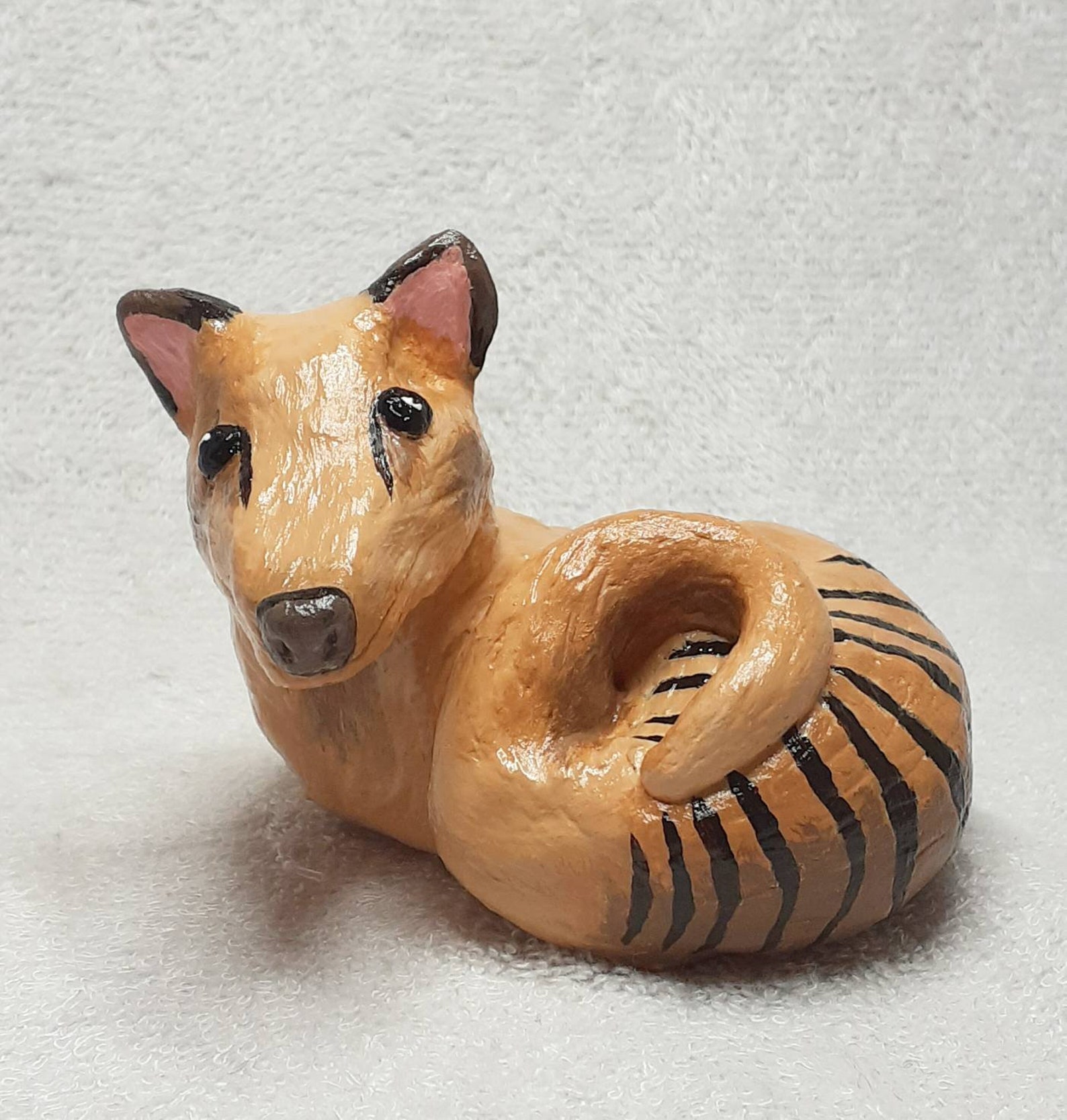 Thylacine/tasmanian Tiger Handmade Clay Figurine - Etsy Sweden