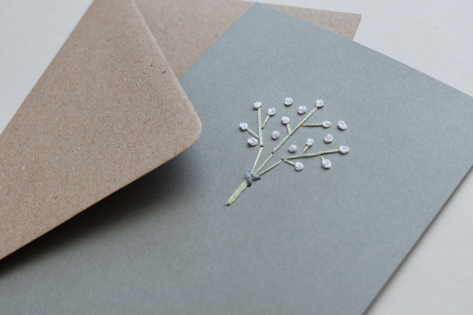 Hand Embroidered Wedding,celebration,bridesmaid Greeting Card - Etsy