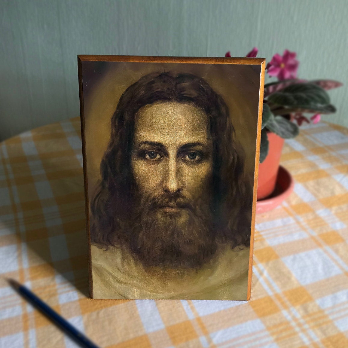 Jesus Face from Shroud of Turin Ariel Agemian | Etsy