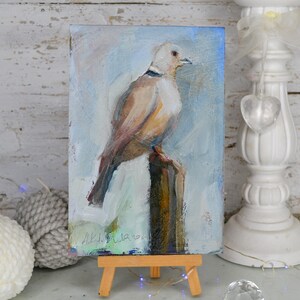 Dove Bird Painting, Original Oil Art Dove Wall Art. Modern Art Animals ...