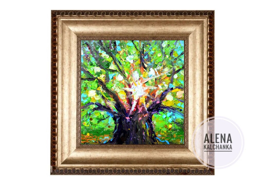 Ancient Tree Art Tree Roots Old Tree Oil Painting Tree of - Etsy