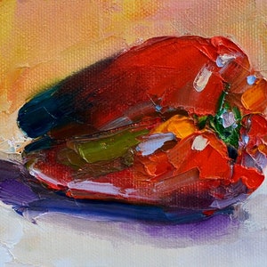 Pepperoni Art, Red Pepperoni Vegetables Kitchen Art, Kitchen Decor ...