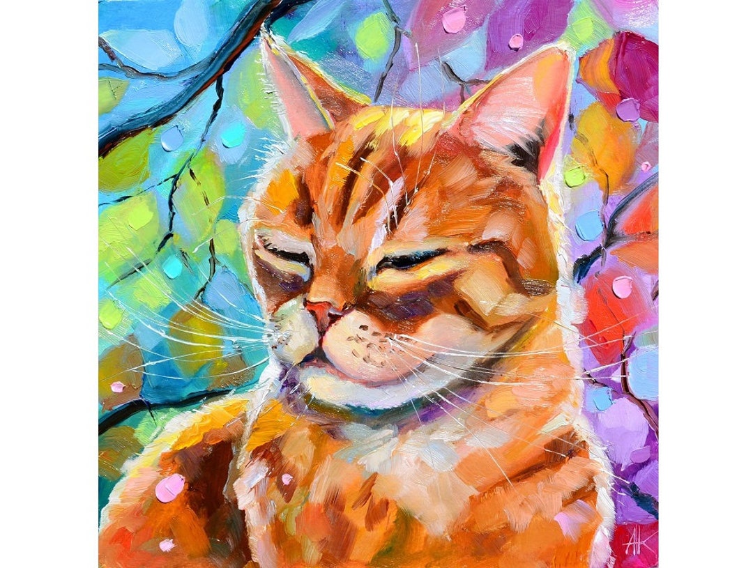 Orange Cat Portrait With Bright Eyes Color and Light in the Portrait ...