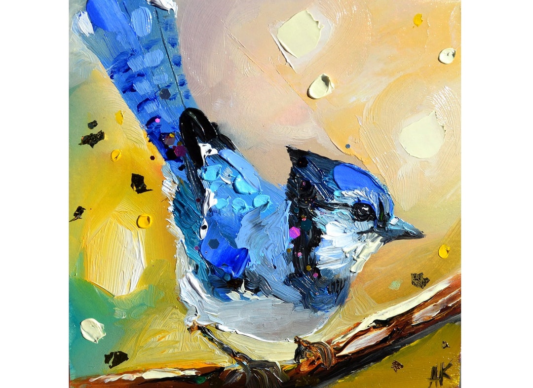 Blue Jay, Blue Bird, Jay Decor, Bird Art Bird Portrait, Sparrow Art ...