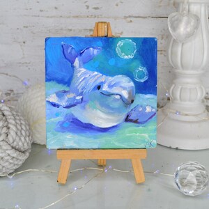 Beluga Painting Sea Animals Decor Dolphin Wall Art House Ocean Wall Art ...