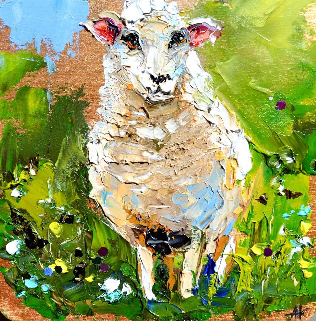 Abstract Sheep Painting