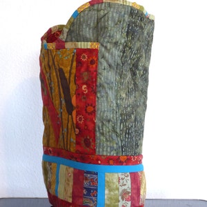 Bird Motif Quilted Bucket Bag, Hand Pieced - Etsy