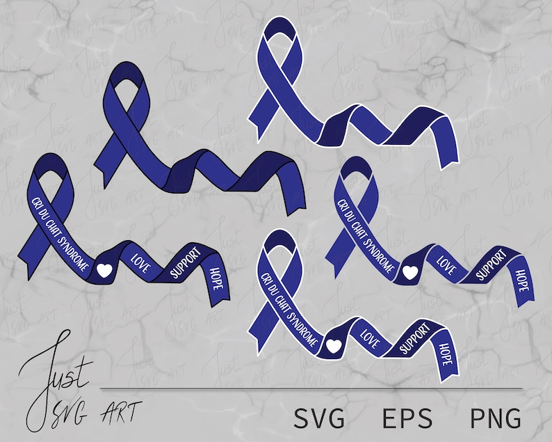 Cri Du Chat Syndrome Awareness Ribbon – SVG – EPS – PNG – Cri Du Chat ...