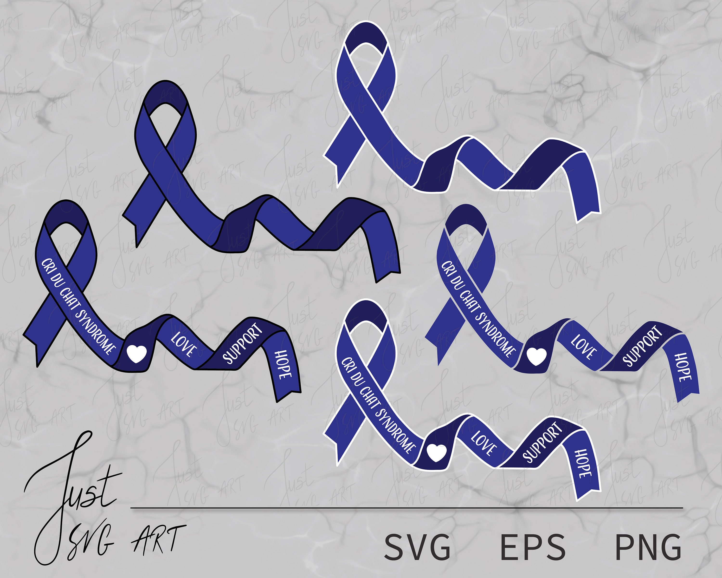 Cri Du Chat Syndrome Awareness Ribbon – SVG – EPS – PNG – Cri Du Chat ...