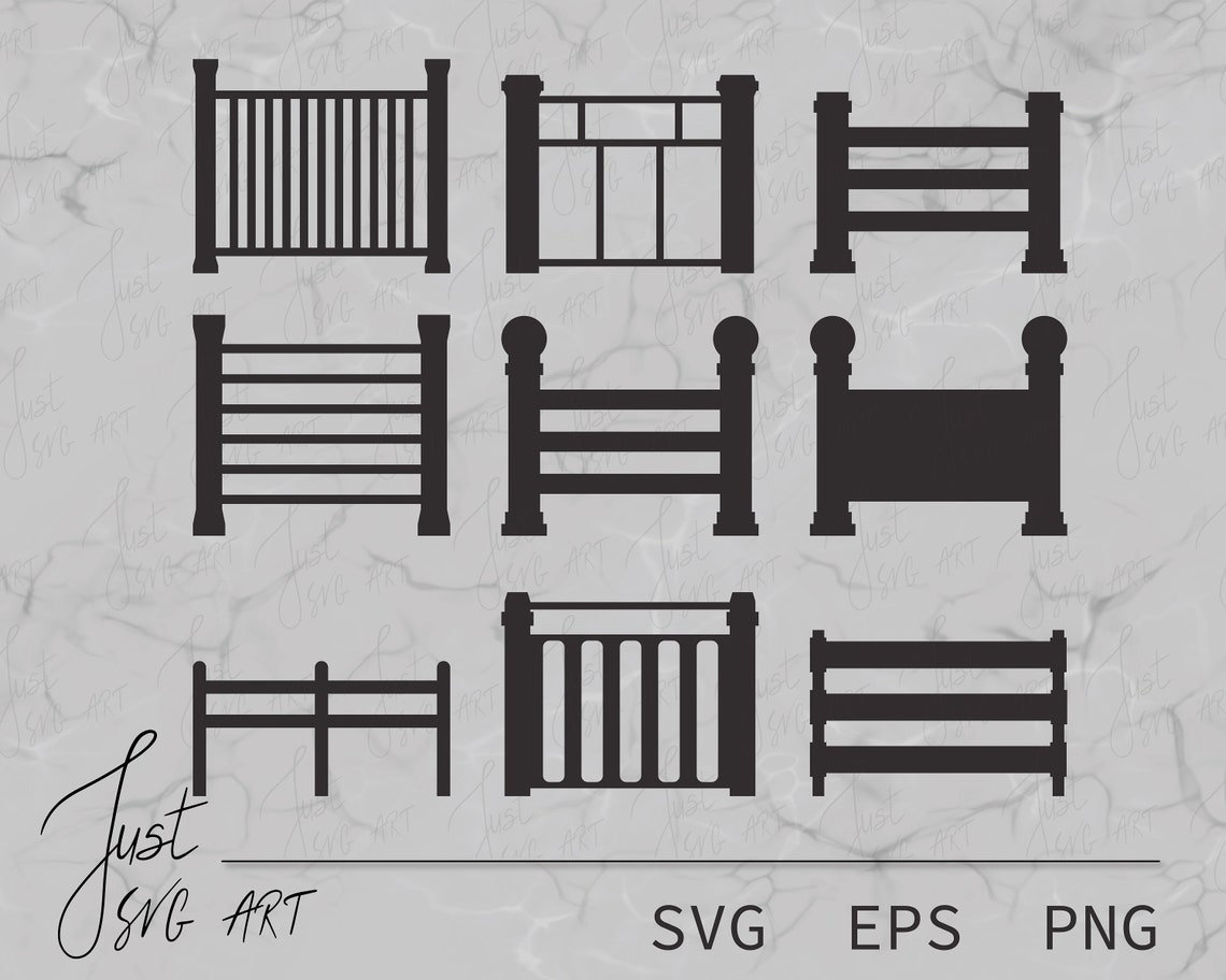Fence - Fences - Fence SVG - Fences Silhouette - Fence Silhouette ...