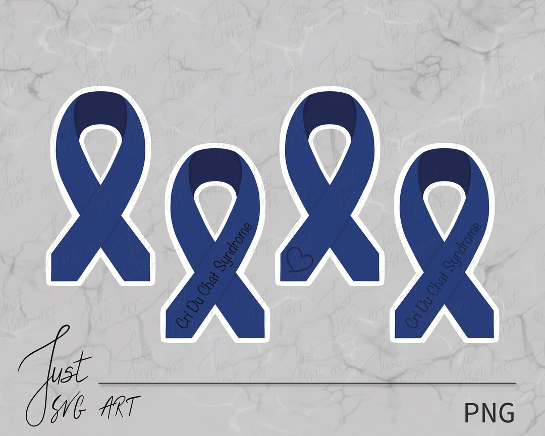 Cri Du Chat Syndrome Awareness Ribbon PNG – Cri Du Chat Ribbon PNG – 5P ...