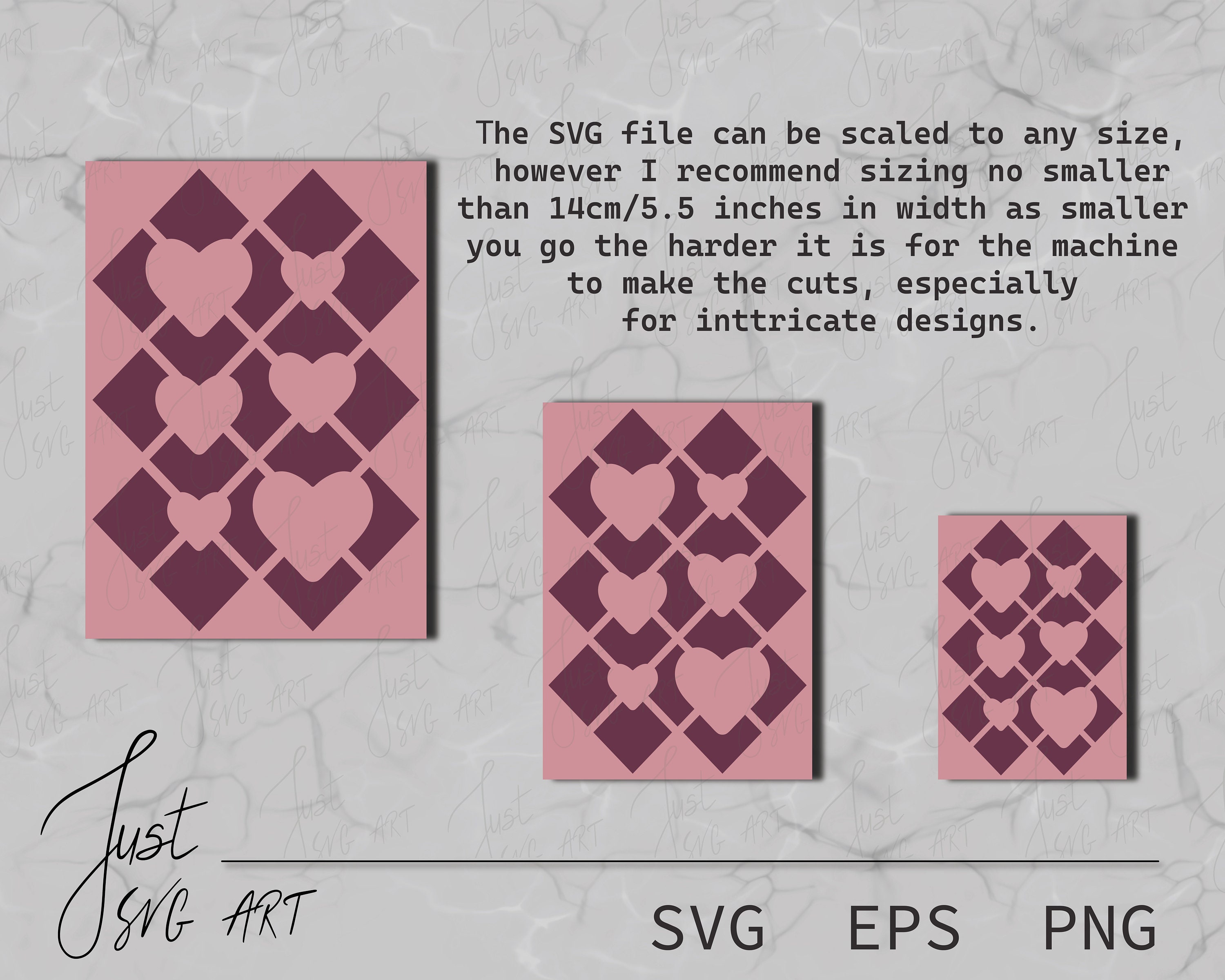 Card SVG Heart Card Template 5x7 Heart Card Bi-fold - Etsy Australia