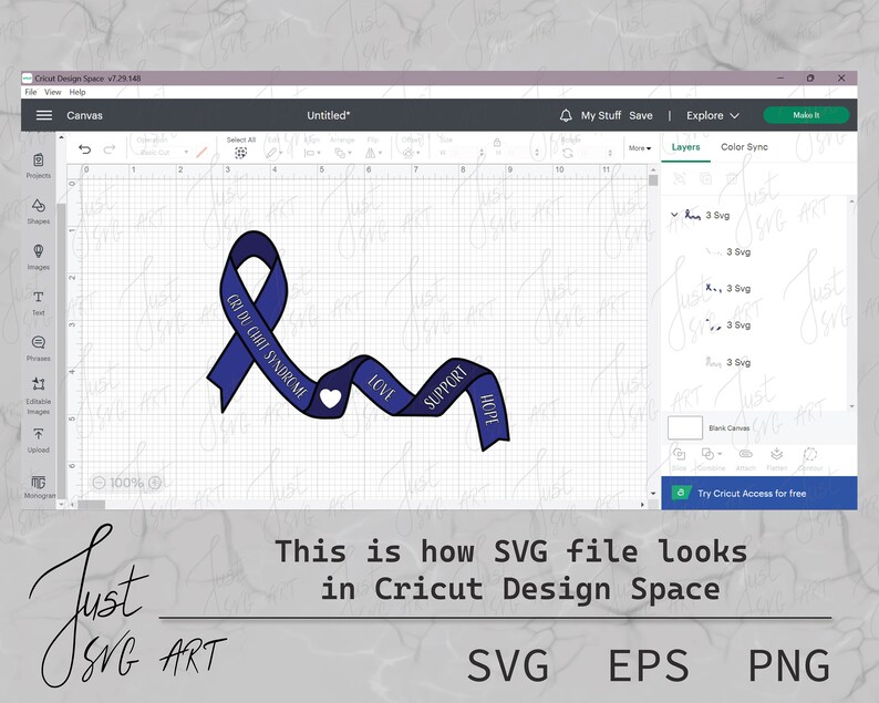 Cri Du Chat Syndrome Awareness Ribbon – SVG – EPS – PNG – Cri Du Chat ...