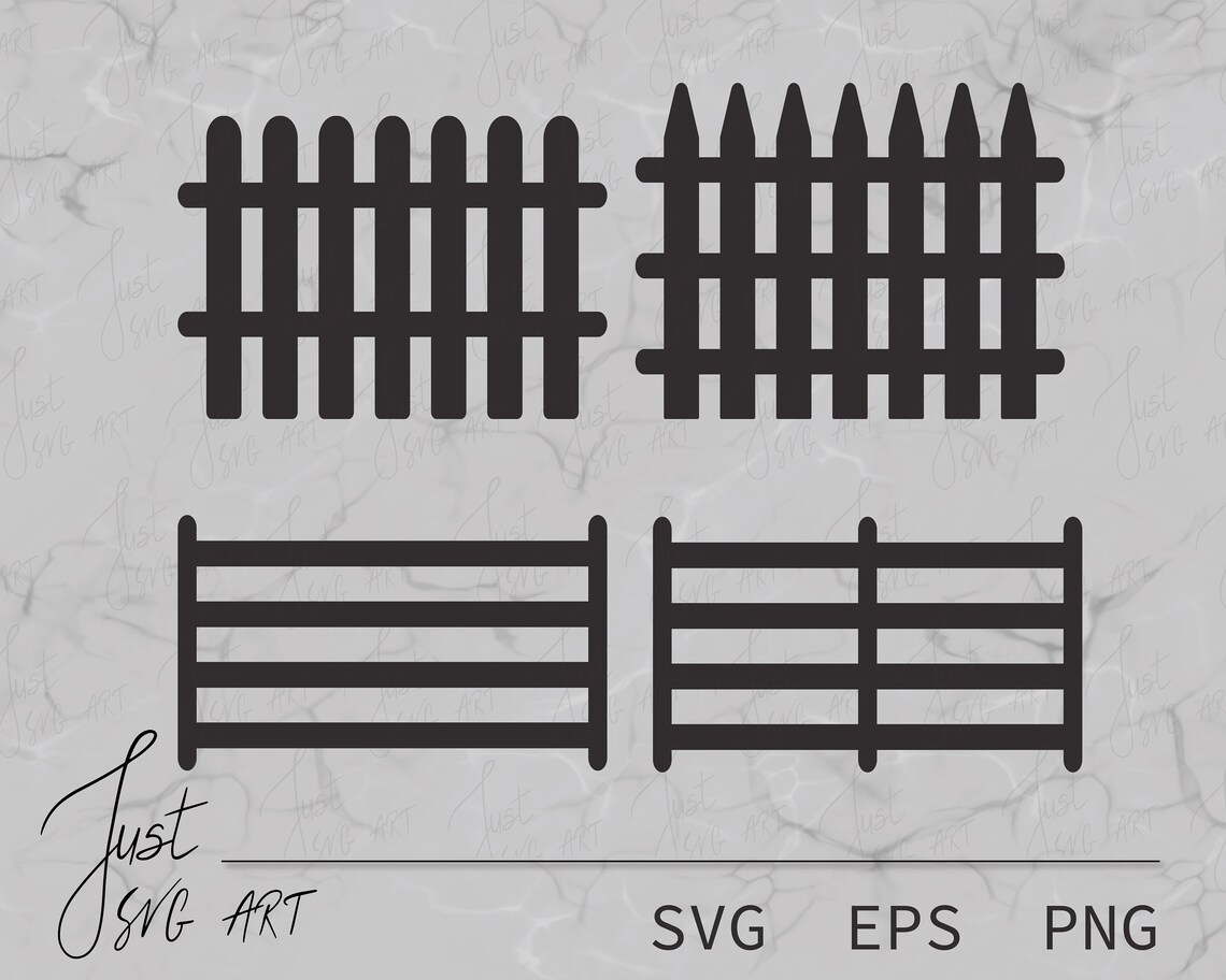 Fence - Fences - Fence SVG - Fences Silhouette - Fence Silhouette ...