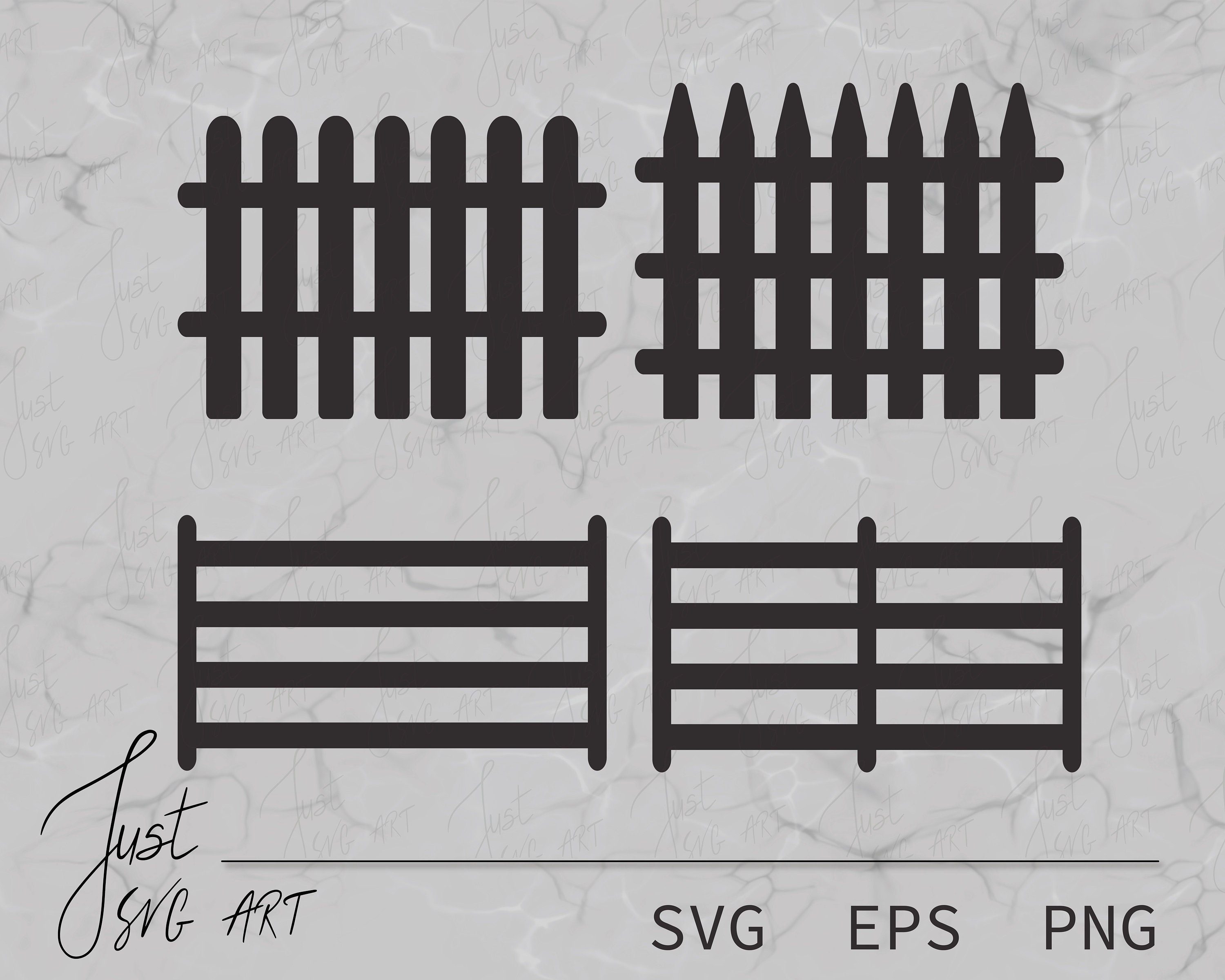 Fence - Fences - Fence SVG - Fences Silhouette - Fence Silhouette ...