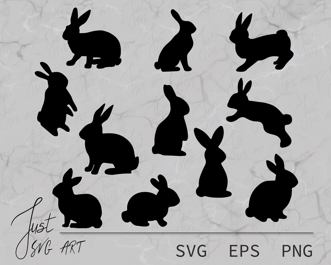 Bunnies - Rabbits SVG - Bunny - Bunnies SVG - Rabbits Silhouette ...